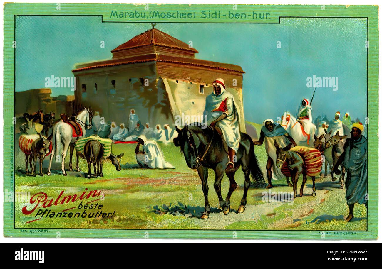 Morocco - Vintage German Tradecard Stock Photo - Alamy