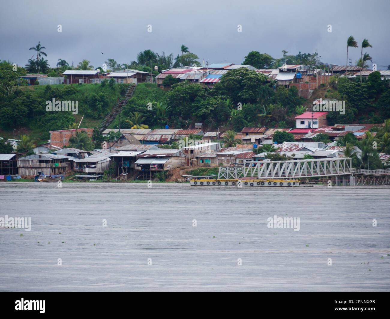 Nauta, Loreto, Peru - April, 2022: Nauta seen from a boat on the ...