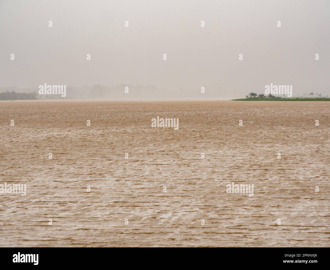 Rainy day inthe magic Amazonia. Amazon river - the queen of rivers ...