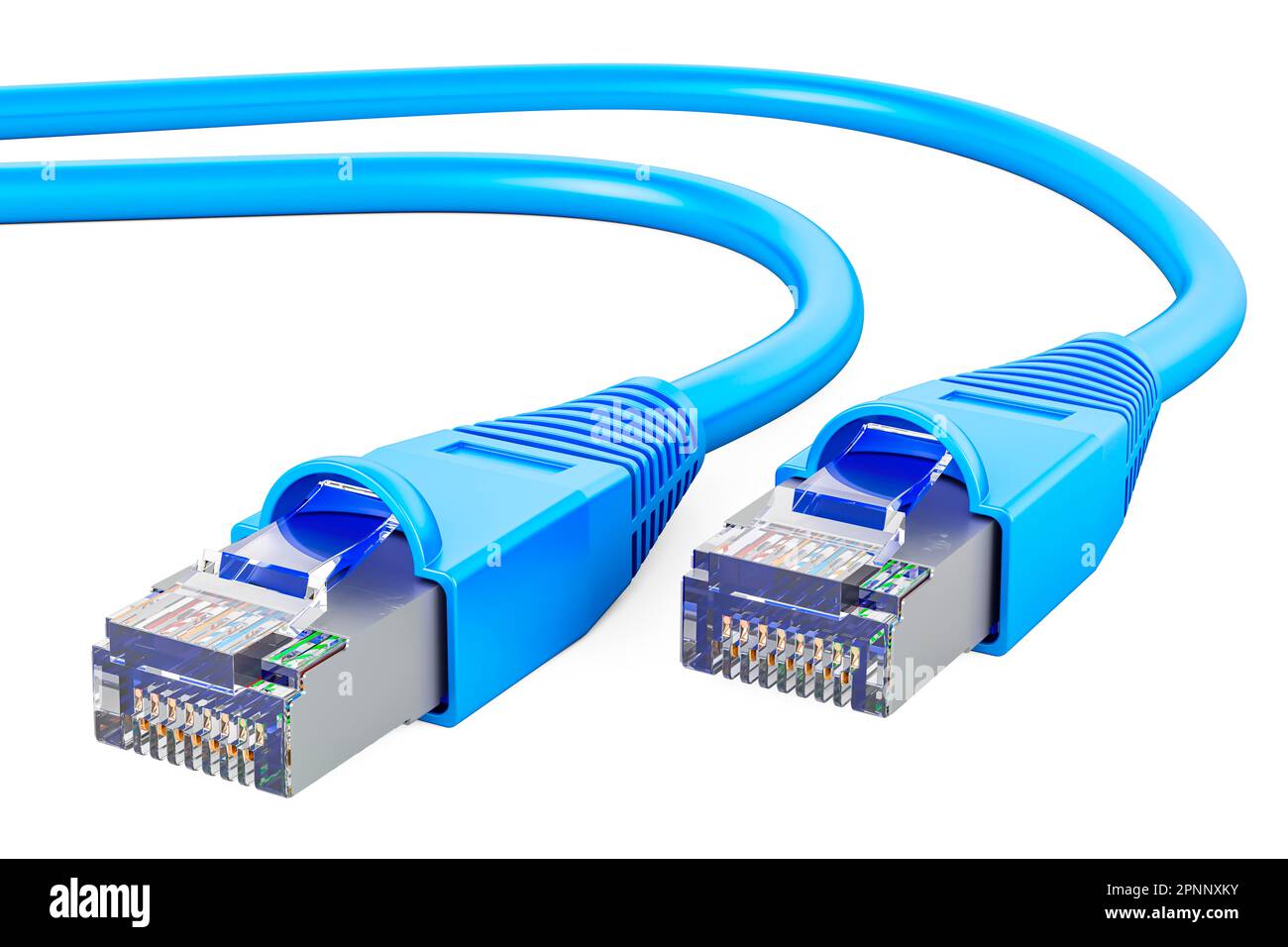 Lan cables, 3D rendering isolated on white background Stock Photo - Alamy