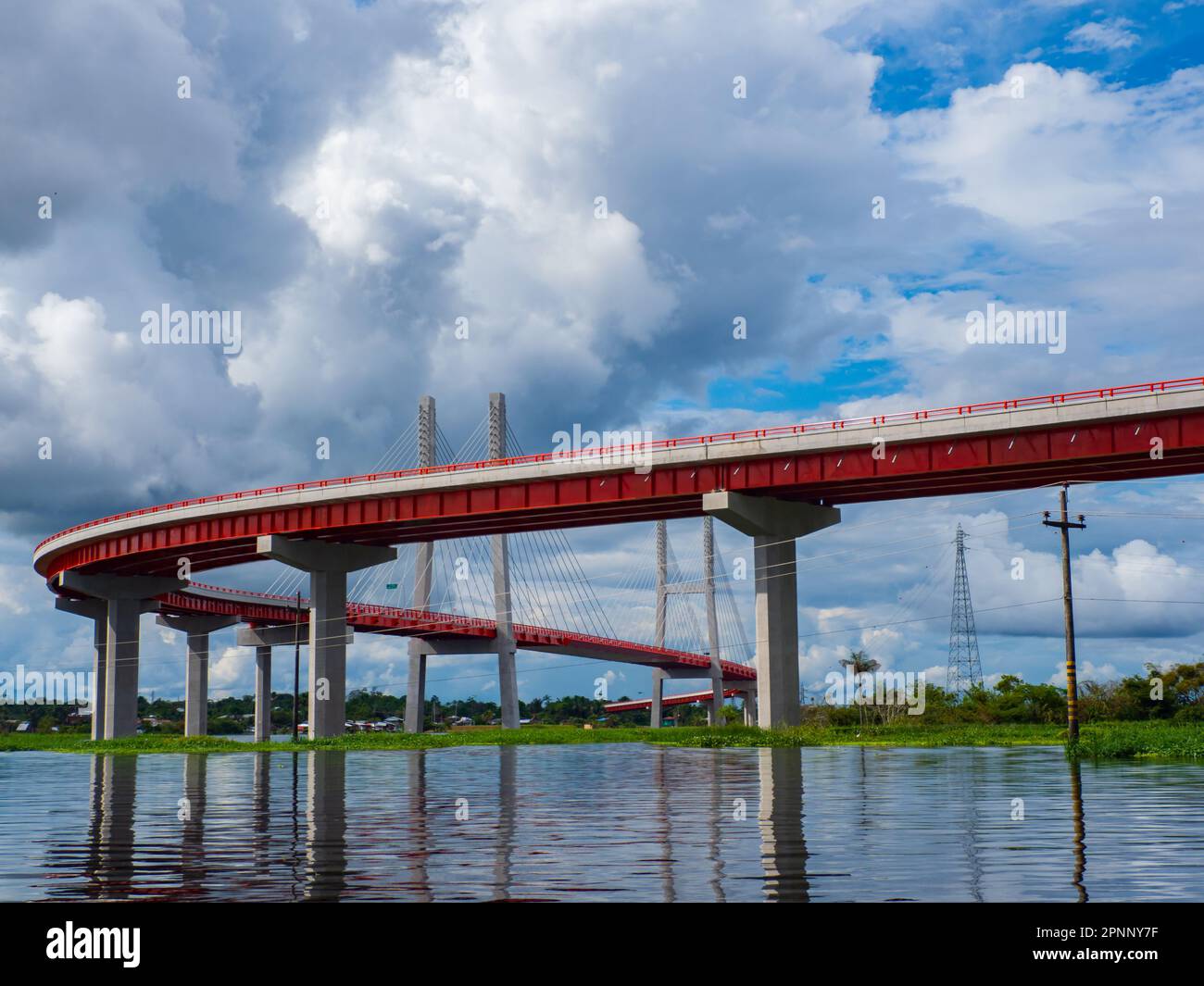 Iquitos, Peru - Apr, 2022: New bridge over the river Nanay - tributary ...