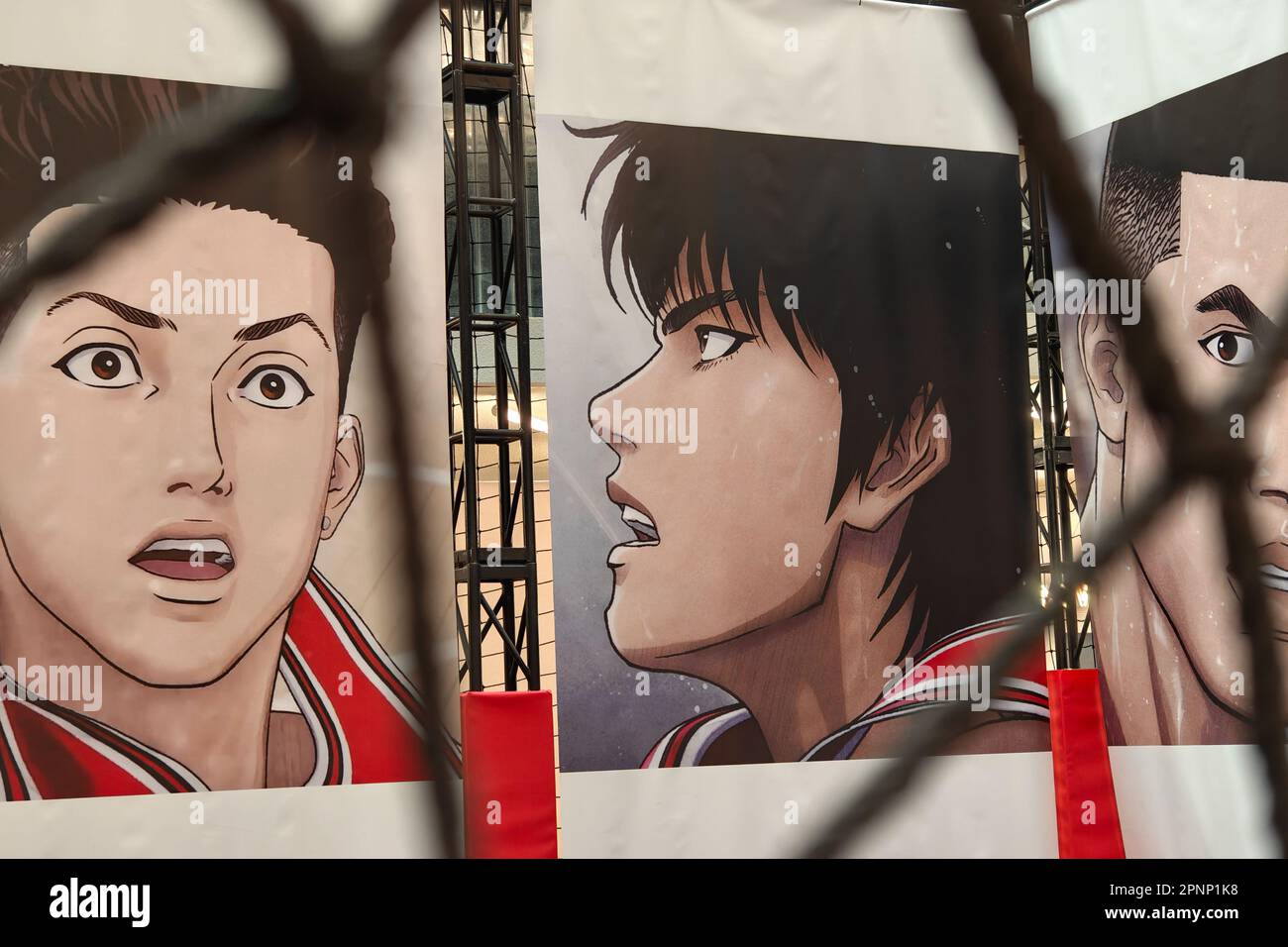 SHANGHAI, CHINA - APRIL 20, 2023 - A time-limited basketball court with ...