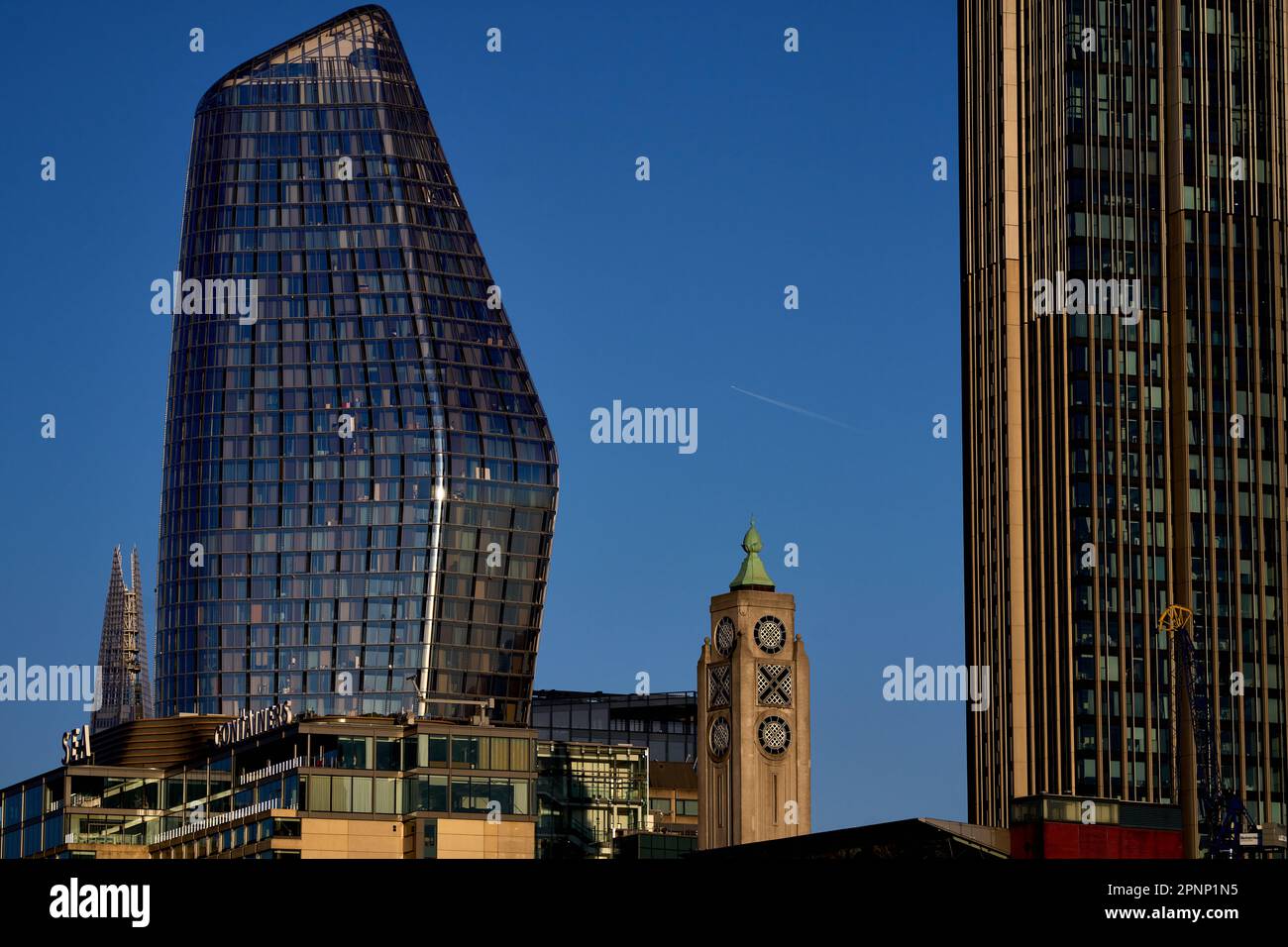 The Oxo Tower and The Shard, London. Picture date: Wednesday April 19 ...