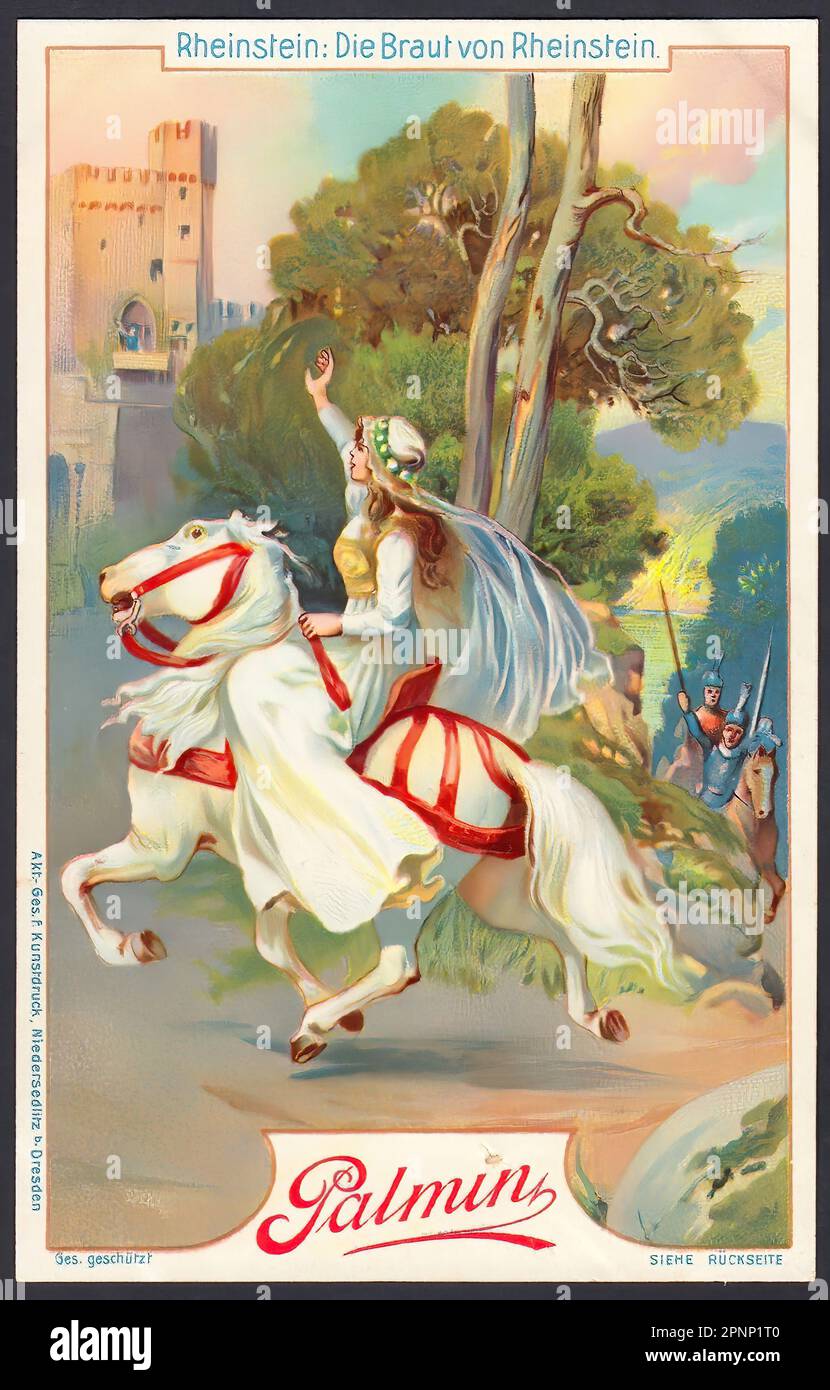 The Bride of Rhinestein - Vintage Palmin Tradecard Stock Photo - Alamy