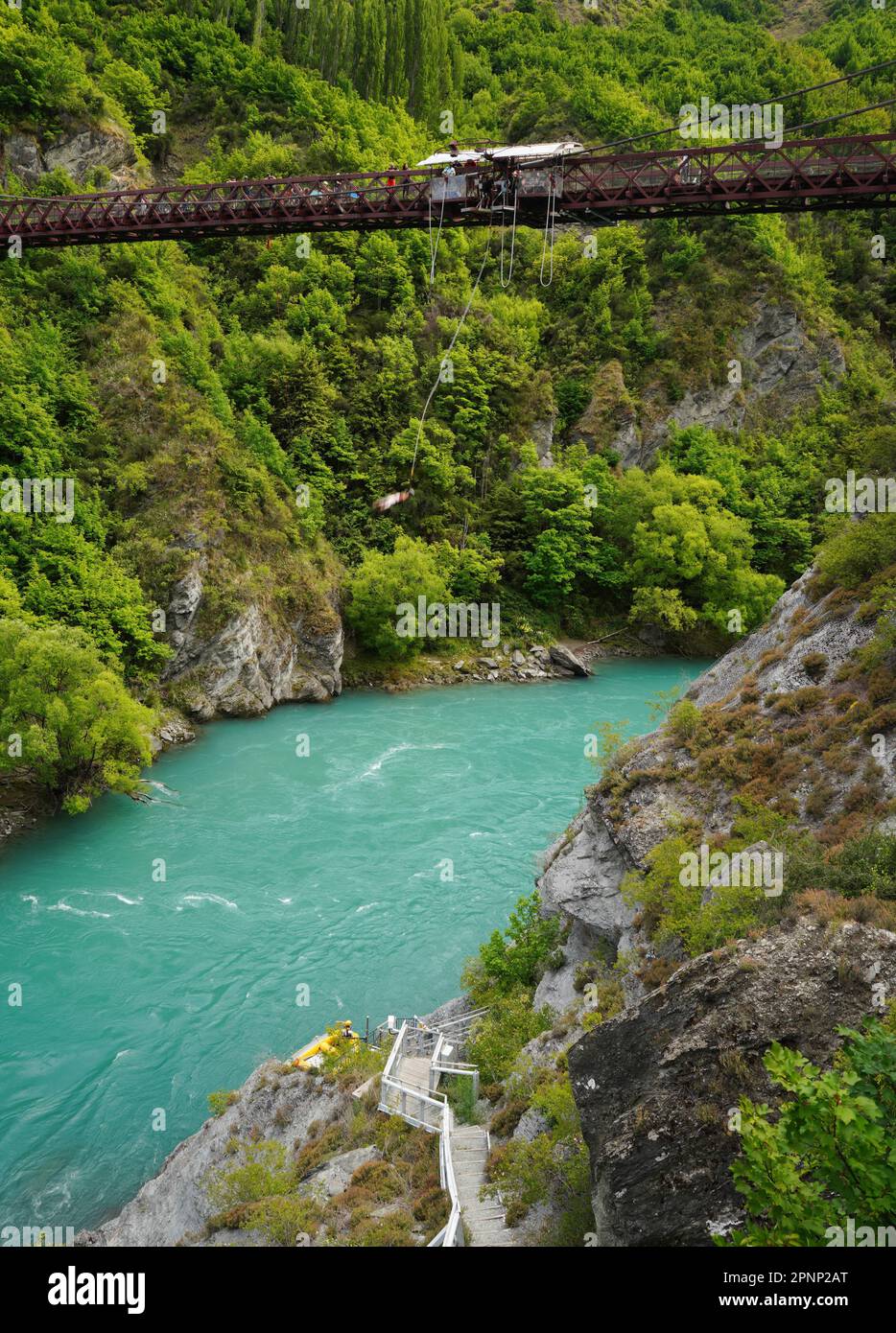 The home of Bungy, AJ Hackett at the Kawarau bridge near Queenstown in ...
