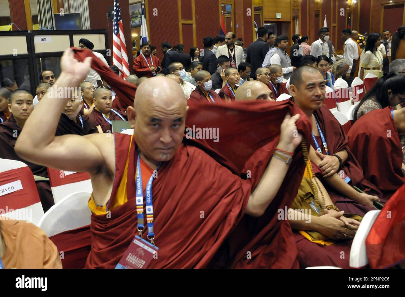 New Delhi, Delhi, India. 20th Apr, 2023. Monks at Prime Minister ...