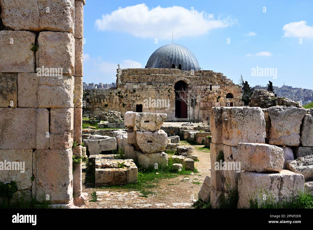 The ruins of the Umayyad palace at Amman Citadel Amman Citadel. Umayyad ...