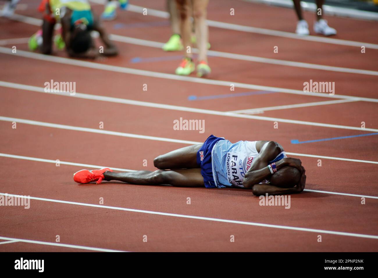 Mo Farah after losing the 5000m final at the World Athletics ...