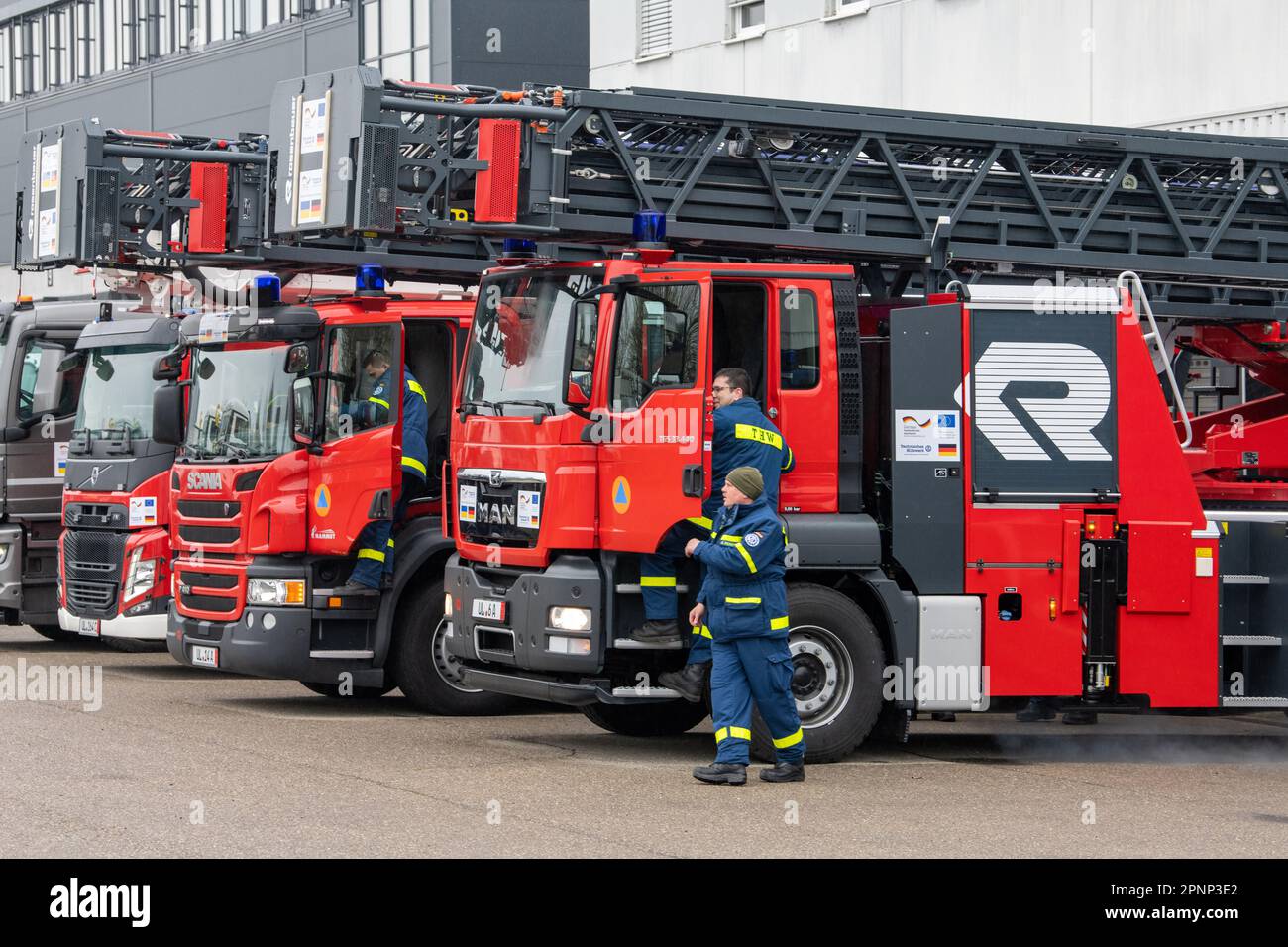 Ulm, Germany. 20th Apr, 2023. At the logistics center of the German ...