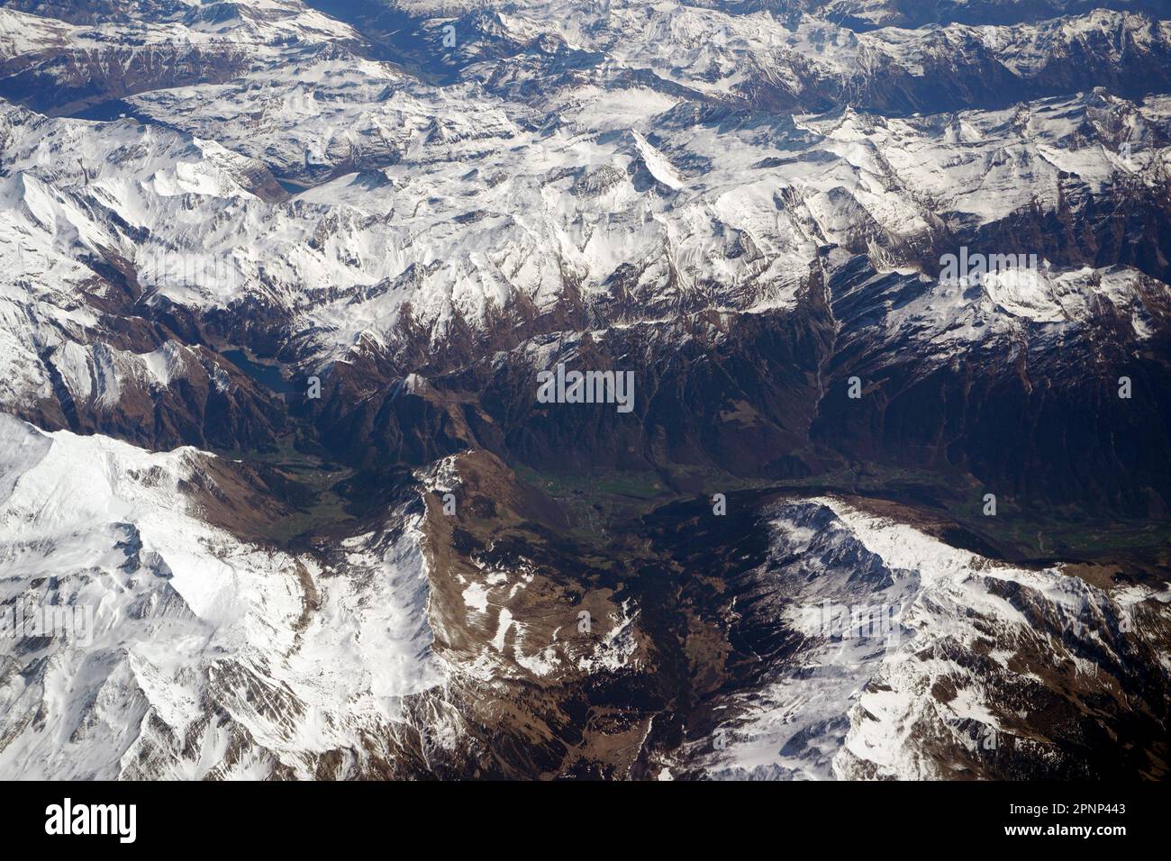 An Aerial view of the Alps mountains in Switzerland. Swiss Alps. aerial ...