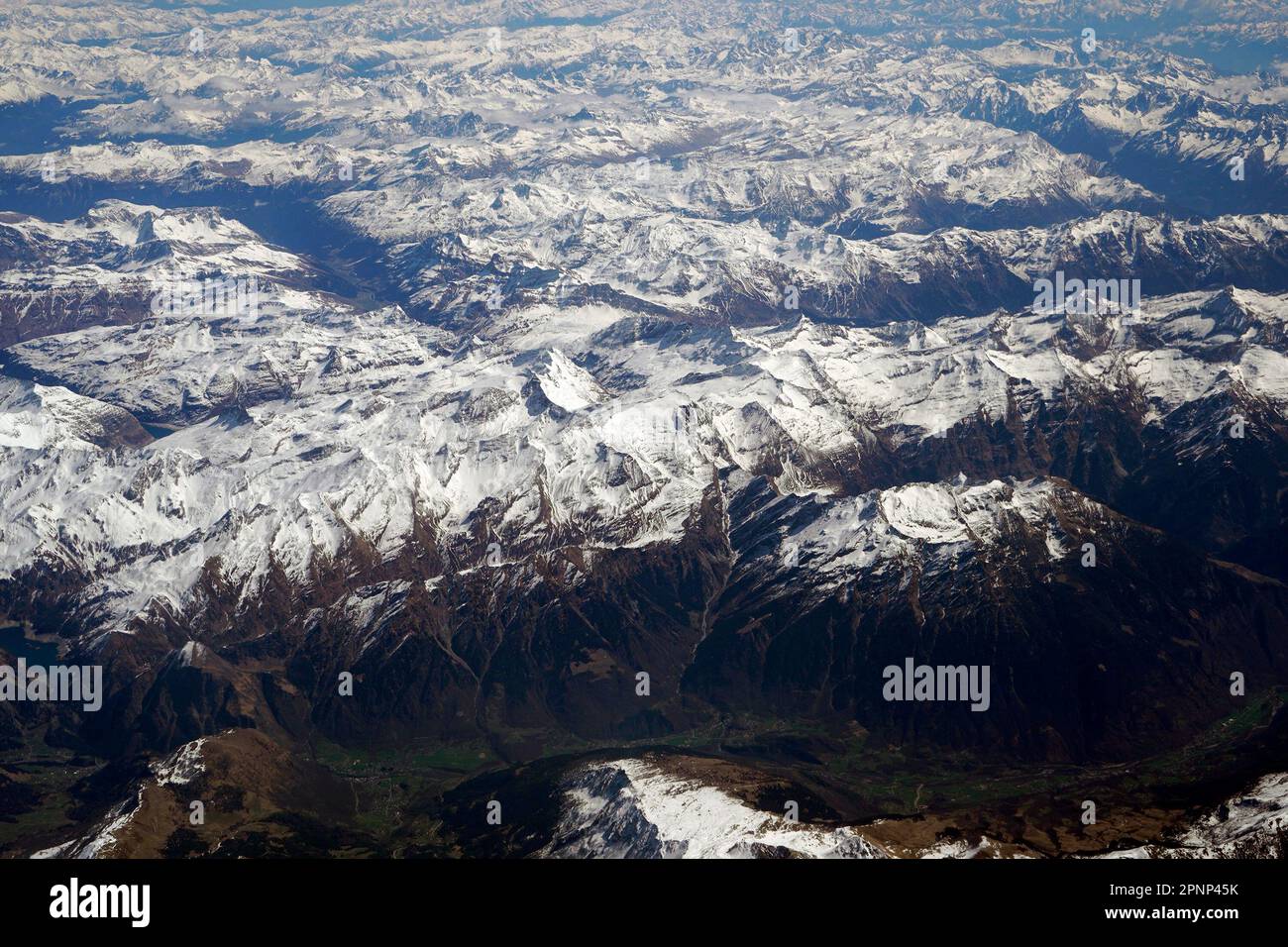 An Aerial view of the Alps mountains in Switzerland. Swiss Alps. aerial ...