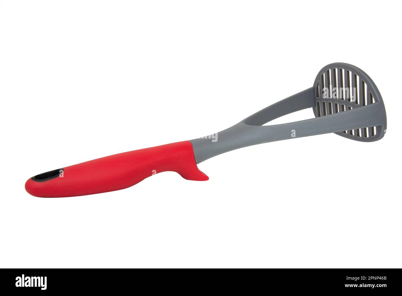 Plastic potato masher kitchen tool isolated on the white background ...