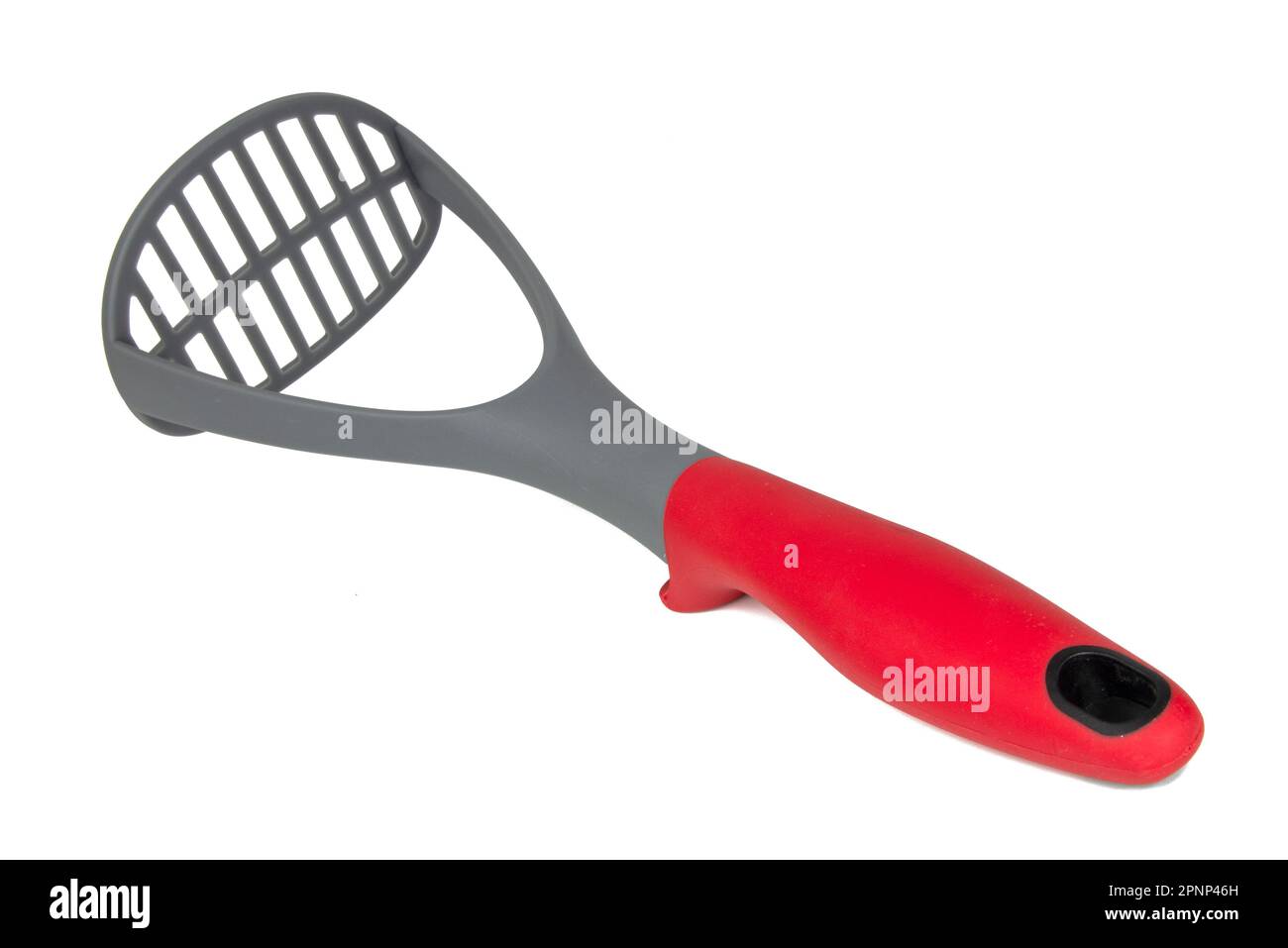 Plastic potato masher kitchen tool isolated on the white background ...