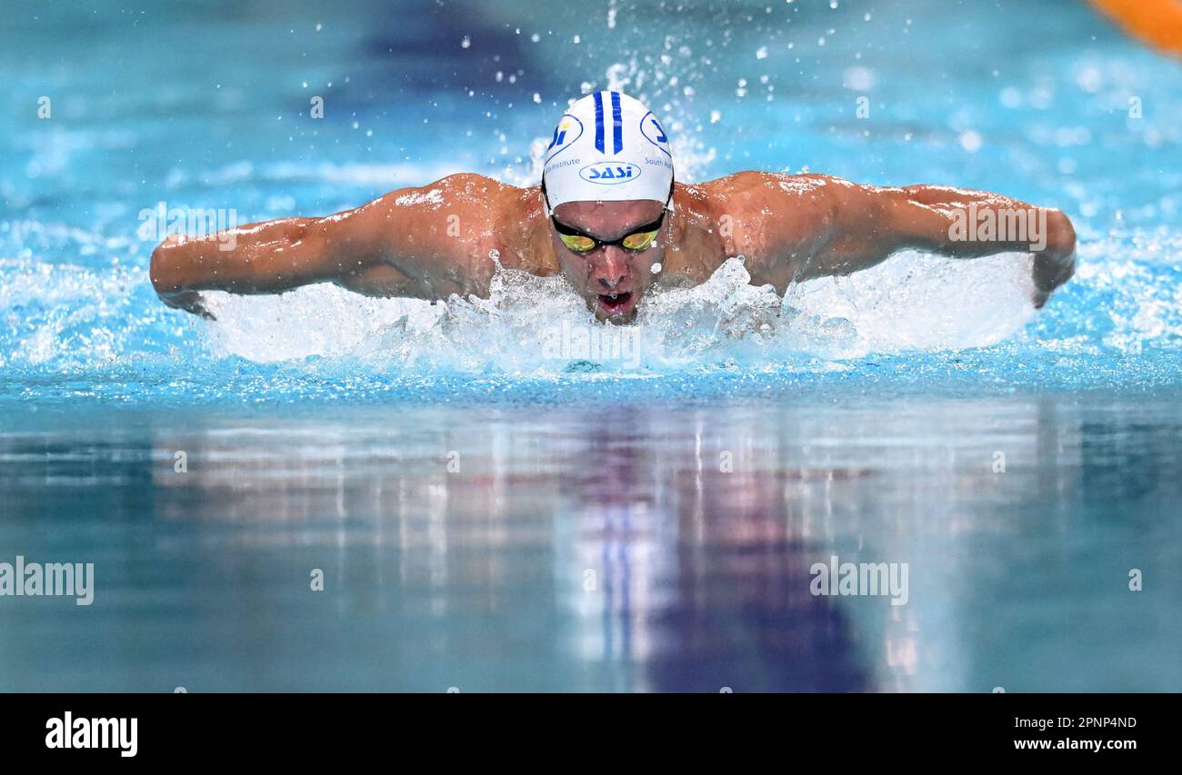 Matthew Temple in action during the final of the Men's 200 metre ...
