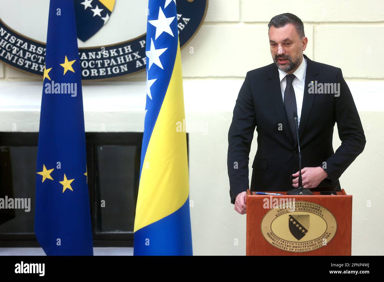 Sarajevo, Bosnia And Herzegovina. 20th Apr, 2023. Minister of Foreign ...
