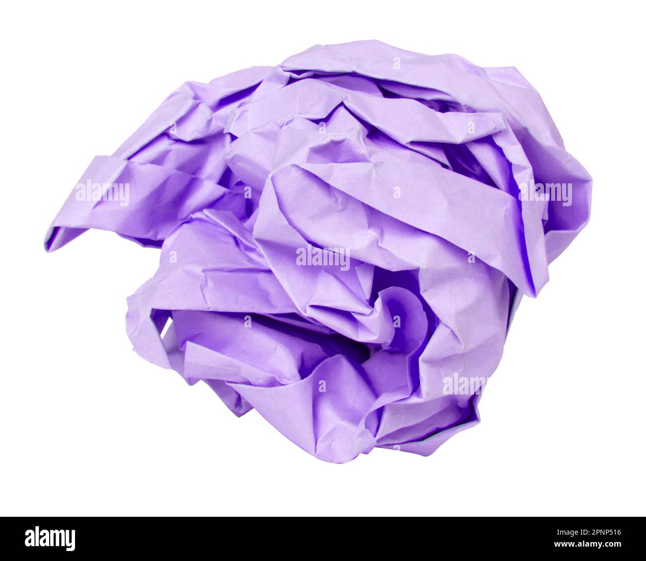 colored paper ball isolated on white background. Picture taken in ...