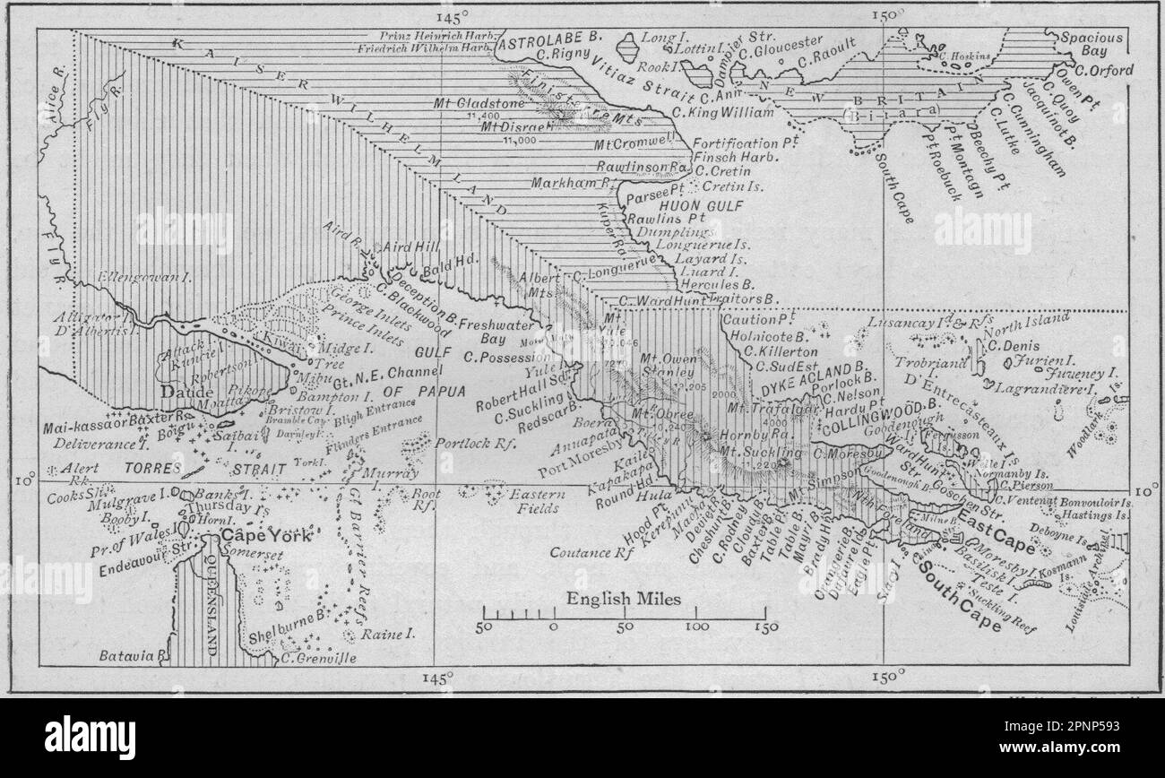 Old map of guinea hi-res stock photography and images - Alamy