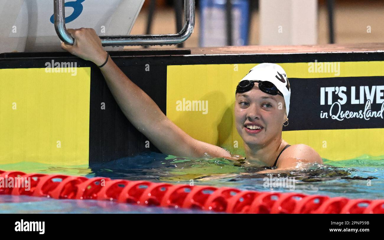 Jaclyn Barclay celebrates winning the final of the Women's 200 metre ...
