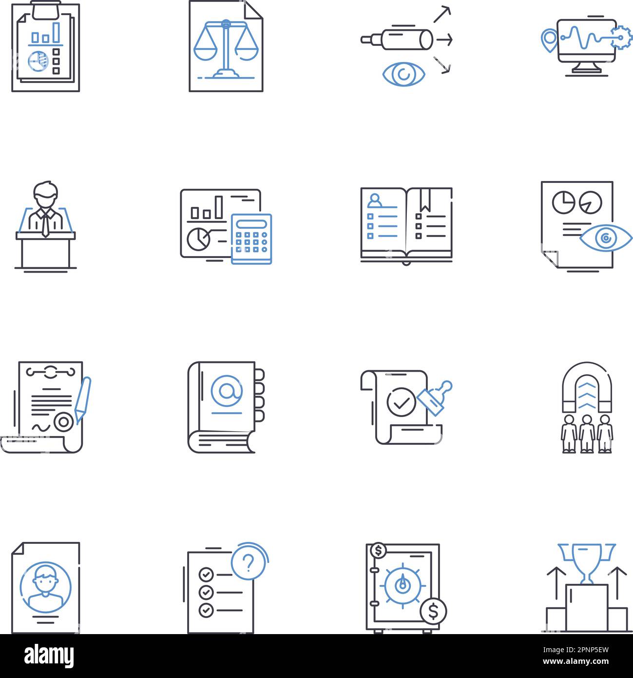 Recruitment team line icons collection. Screening, Sourcing, Talent ...