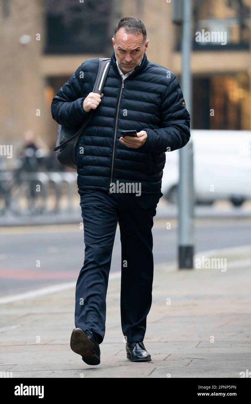 Former police sergeant Frank Partridge arrives at Southwark Crown Court ...