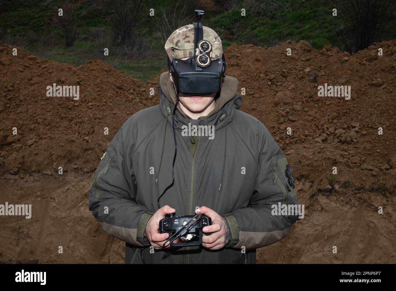Odessa, Ukraine. 07th Apr, 2023. Drone Operators in FPV glasses seen in ...