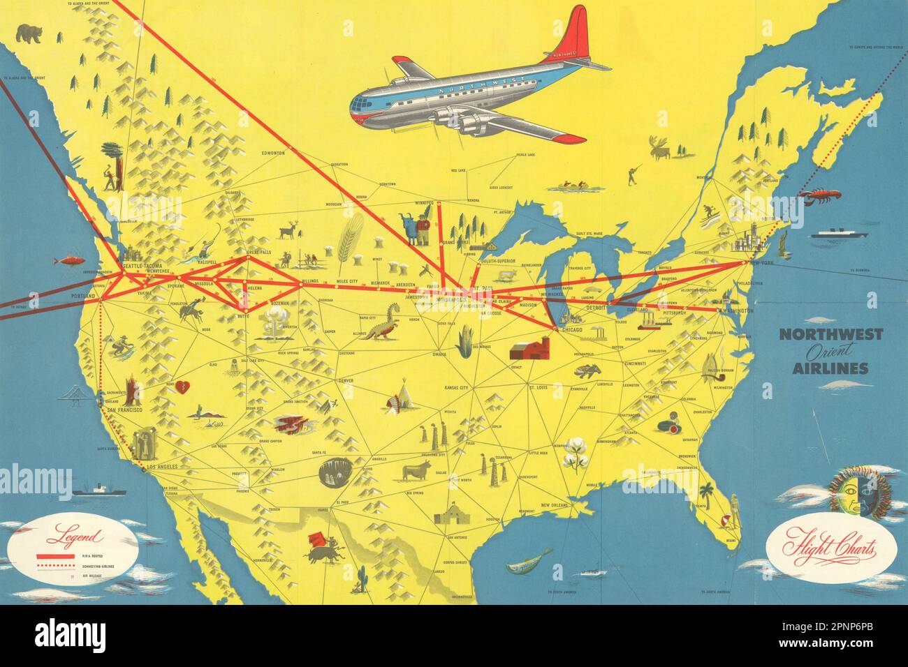 American Airlines Route Map