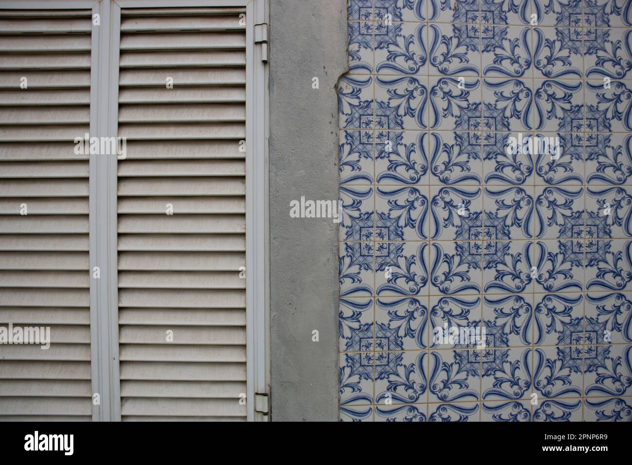 traditional Portuguese tiles on the outside of a building Stock Photo ...