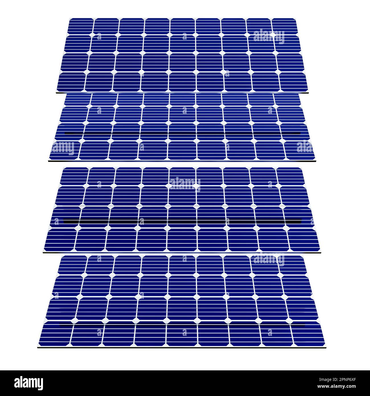 solar panels isolated on white background 3d illustration Stock Photo ...