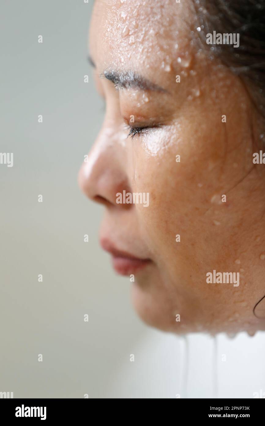 Saint-Gervais Mont-Blanc thermal spa. Thermal water shower. France ...