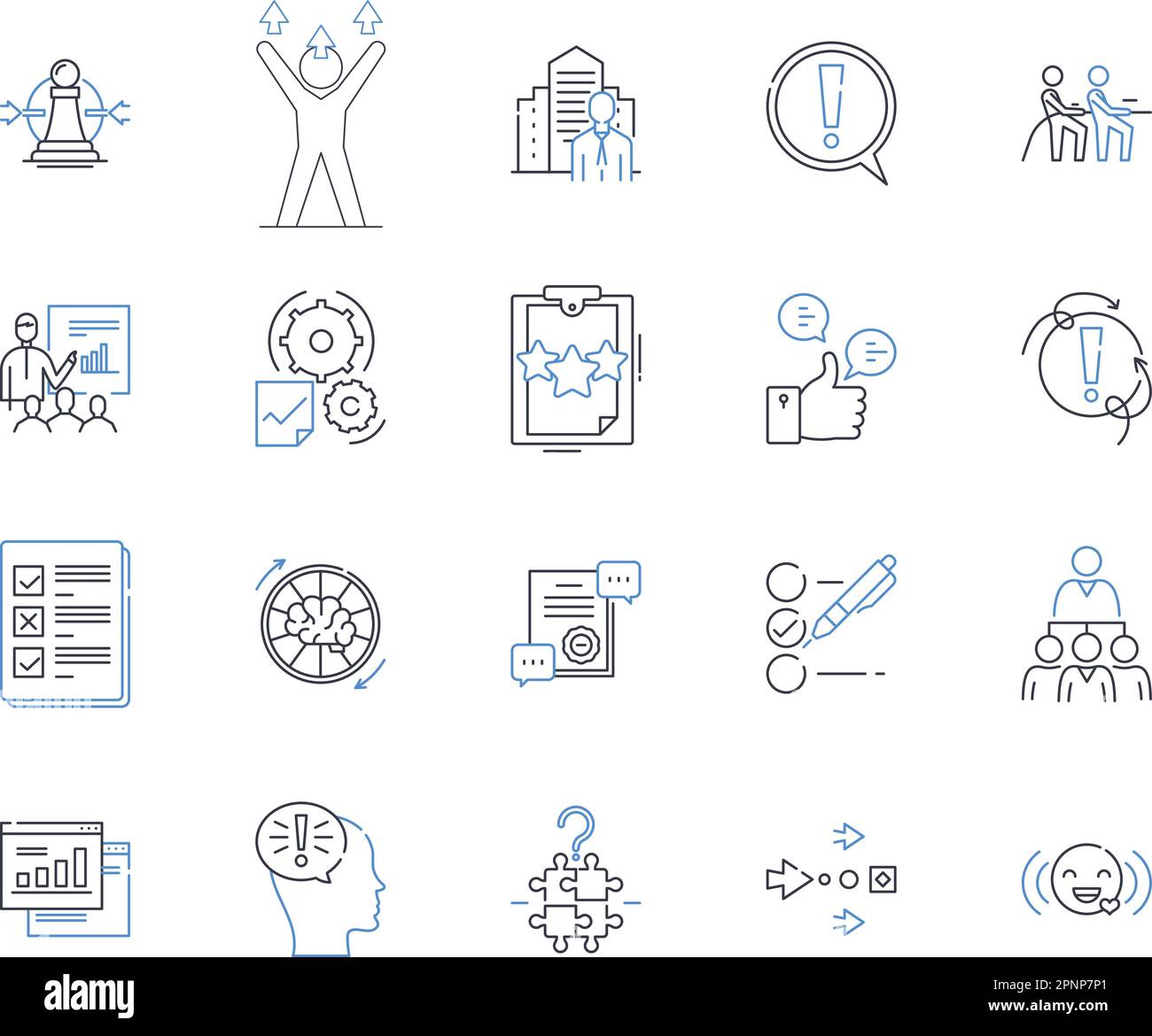Corporate ambitions line icons collection. Growth, Expansion, Success ...