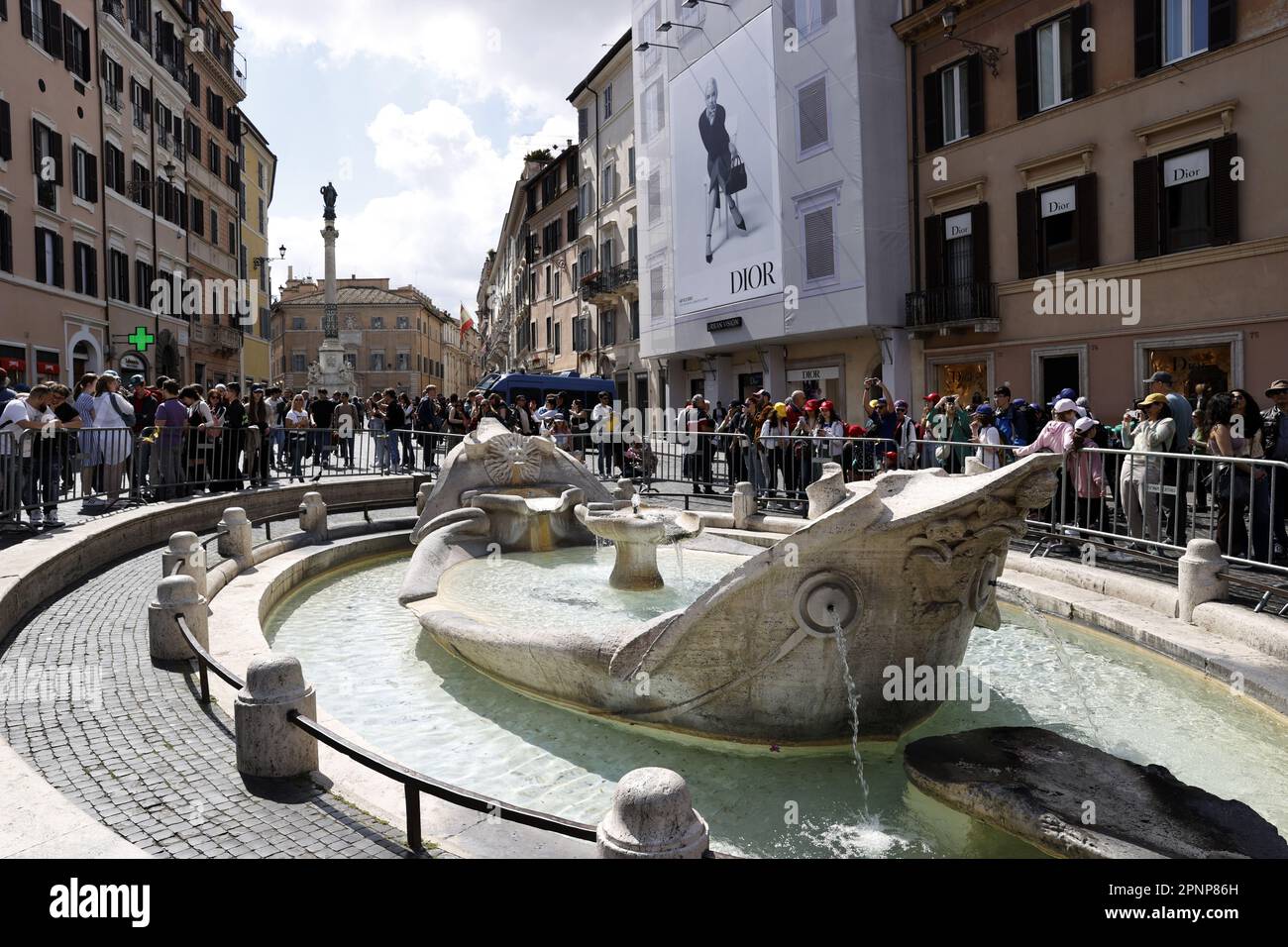 Rome, Italy. April 20, 2023. 20/04/2023, Fences and security around the ...