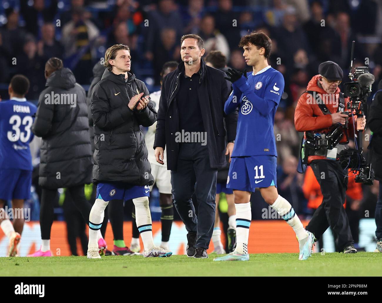 Frank Lampard caretaker manager of Chelsea after the match during ...