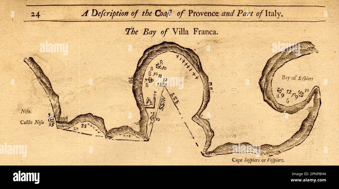 1747 old antique vintage map plan chart Stock Photo - Alamy
