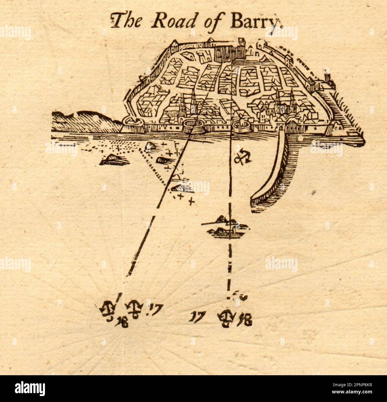 1747 old antique vintage map plan chart Stock Photo - Alamy