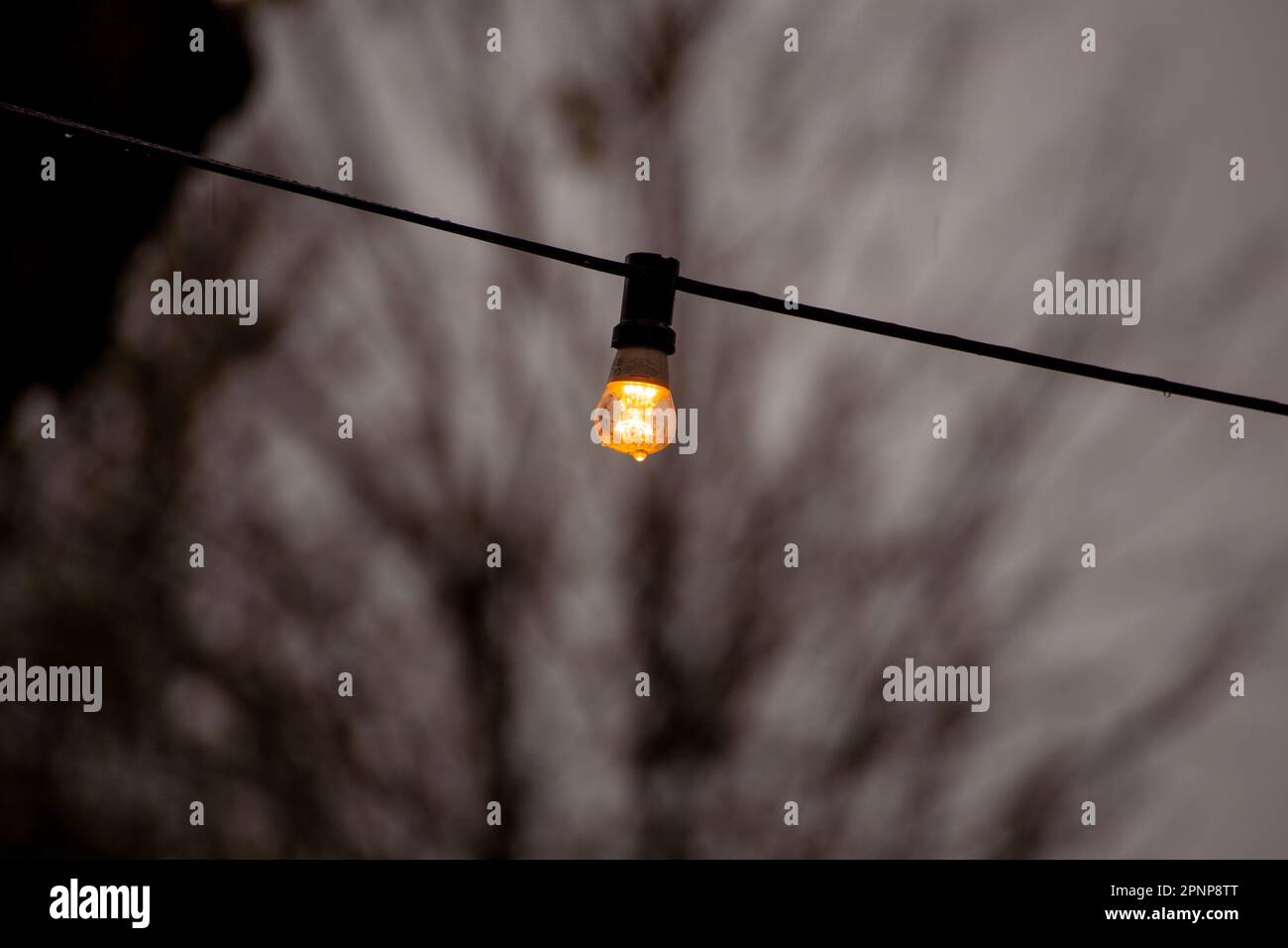 Light buld In the rain Stock Photo - Alamy