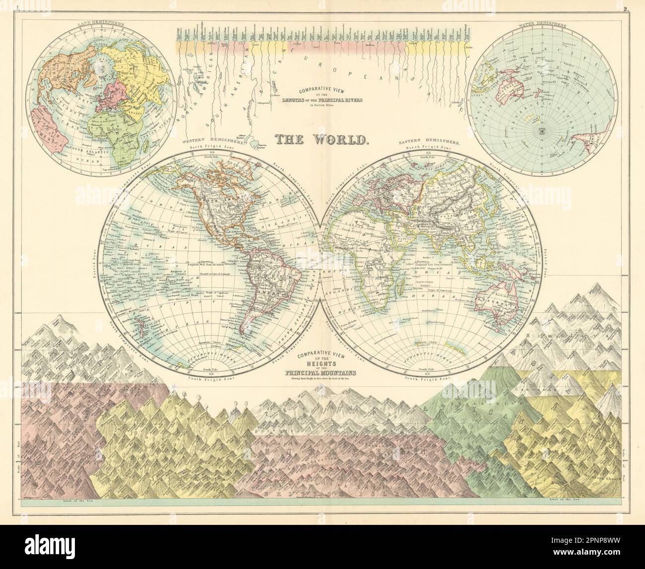 World rivers map hi-res stock photography and images - Alamy