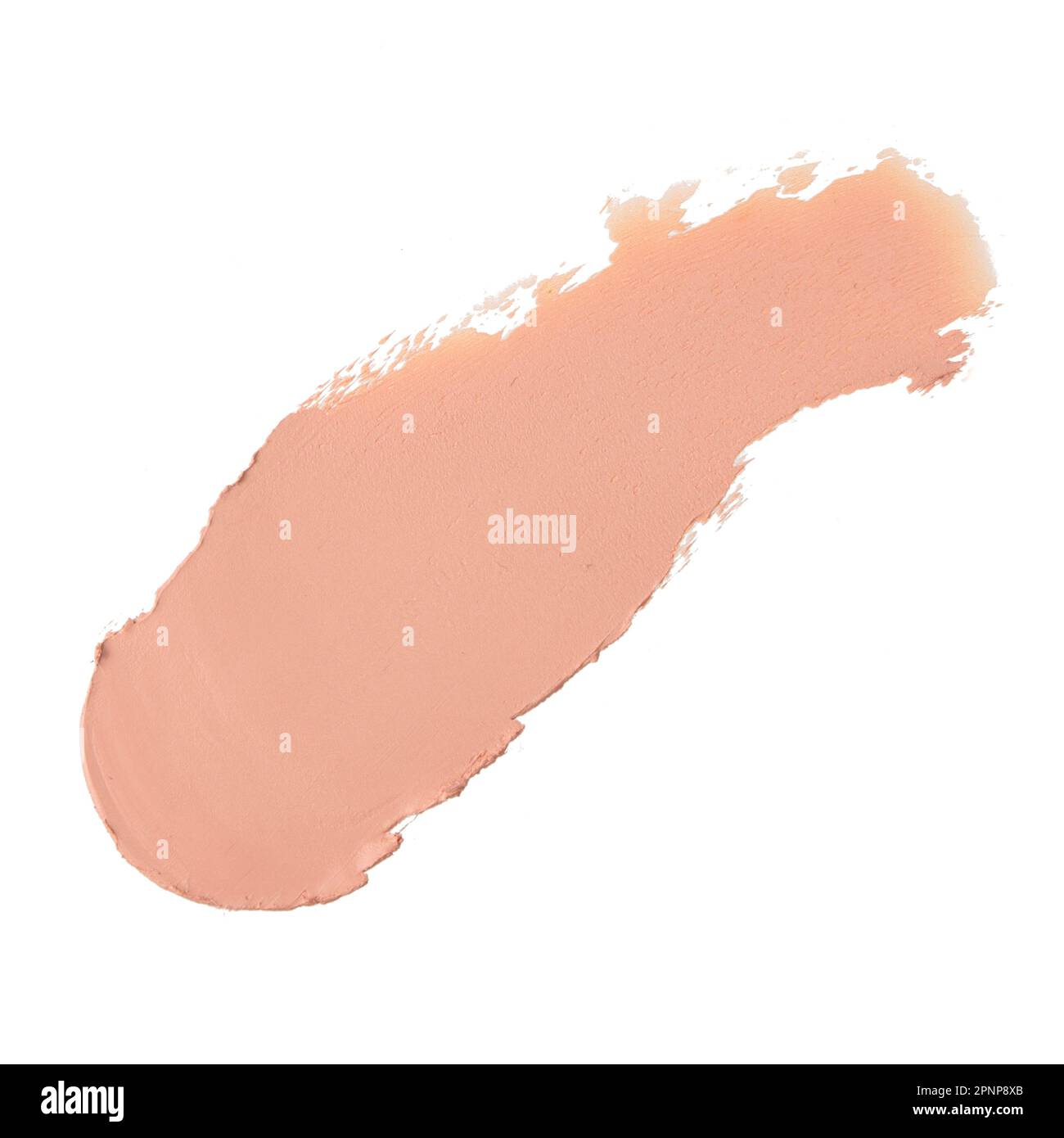 Smear and texture of cream lipstick or acrylic paint isolated on white ...