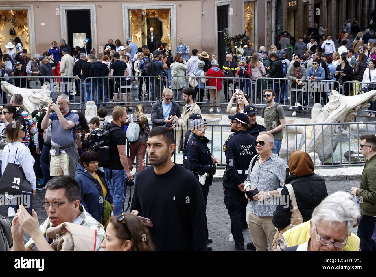 Rome, Italy. April 20, 2023. 20/04/2023, Fences and security around the ...