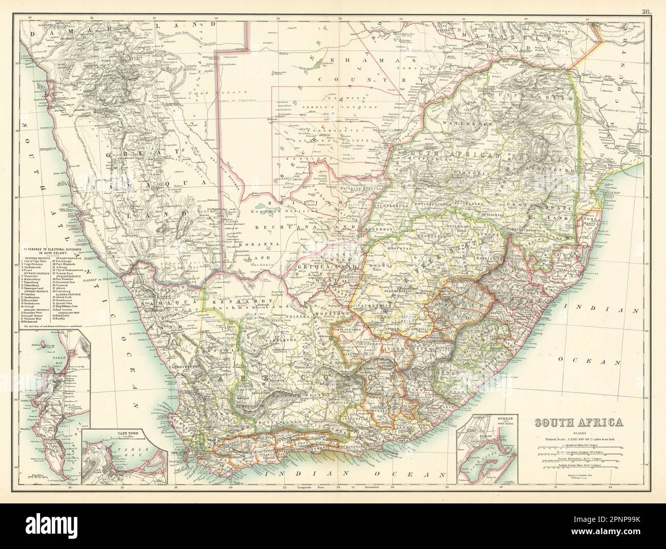 South Africa. Great Namaqua Land. Botswana. Cape Colony. BARTHOLOMEW ...