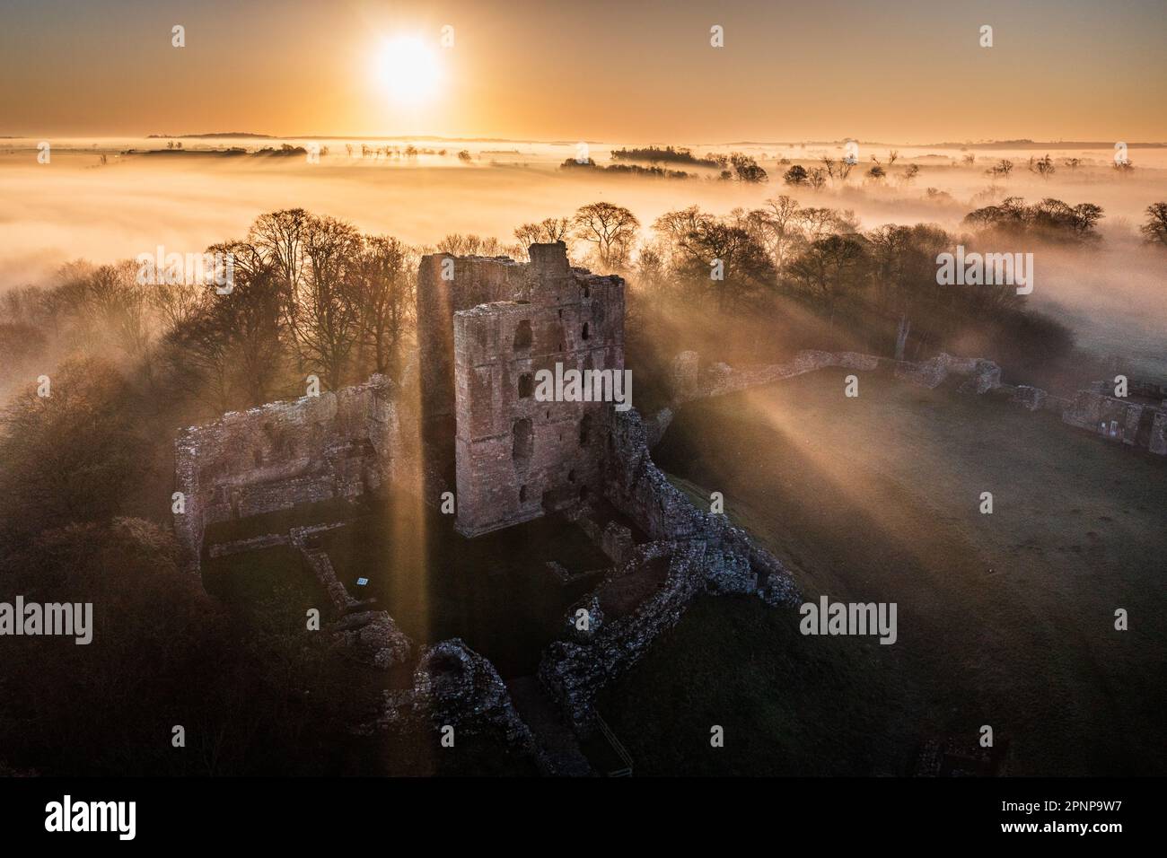 Aerial norham castle hi-res stock photography and images - Alamy