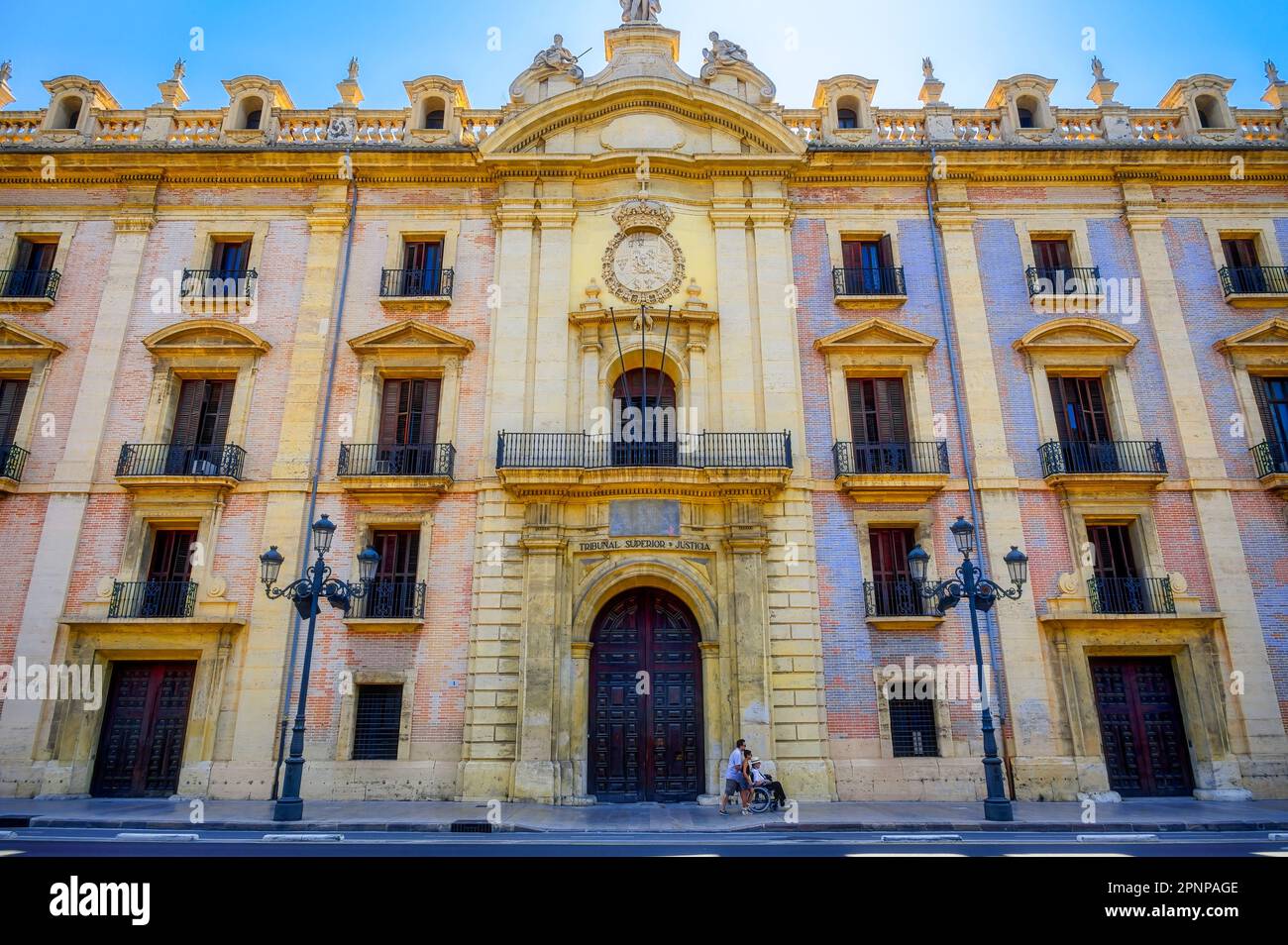 Valencia, Spain - July 17, 2022: Exterior architecture of the Military ...