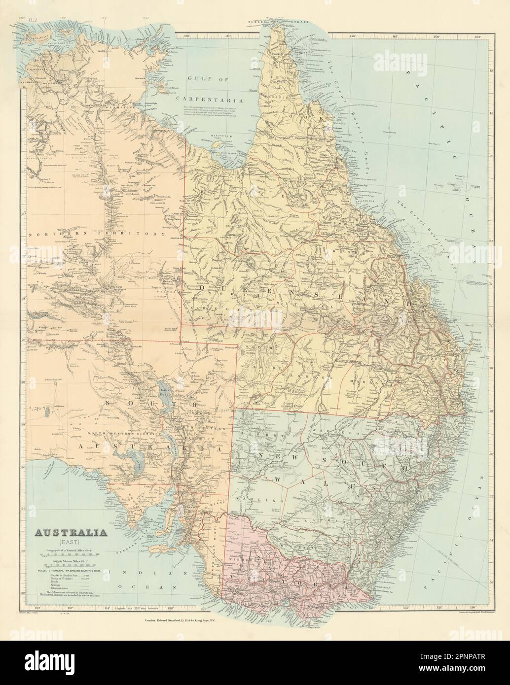 Eastern australia map hi-res stock photography and images - Alamy