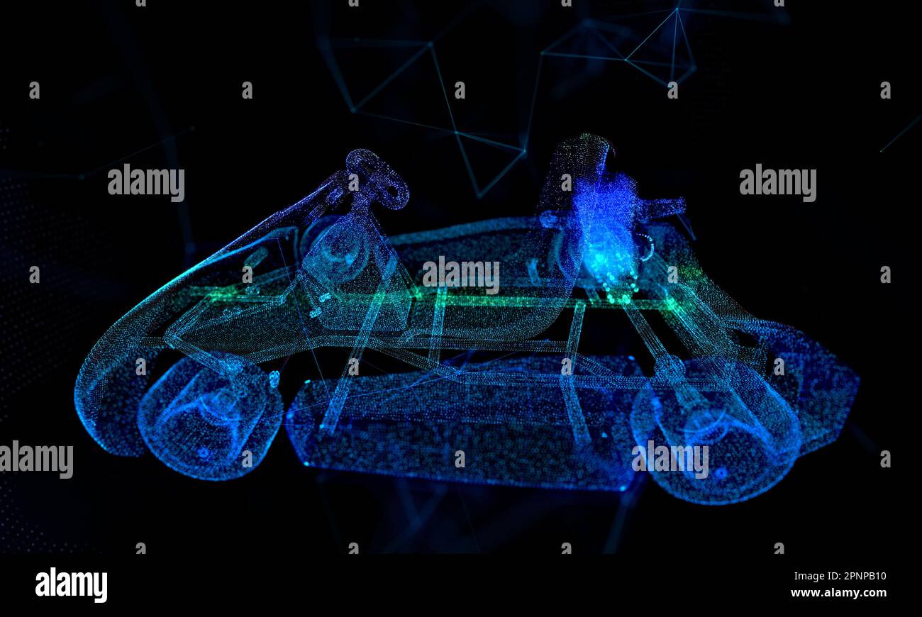 Kart racing. Light effect particles background. Modern abstract style ...