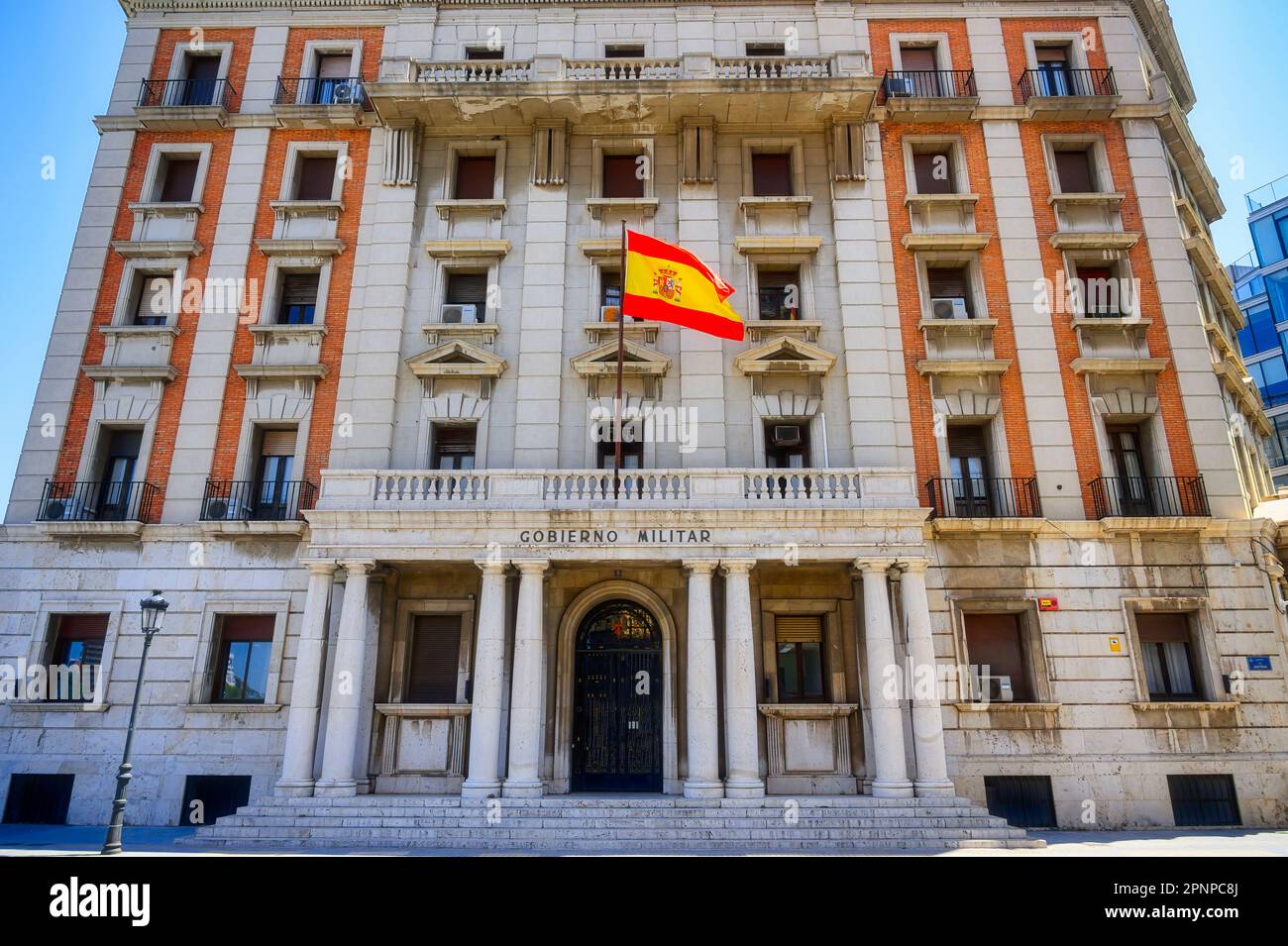 Valencia, Spain - July 17, 2022: Exterior facade architecture of the ...