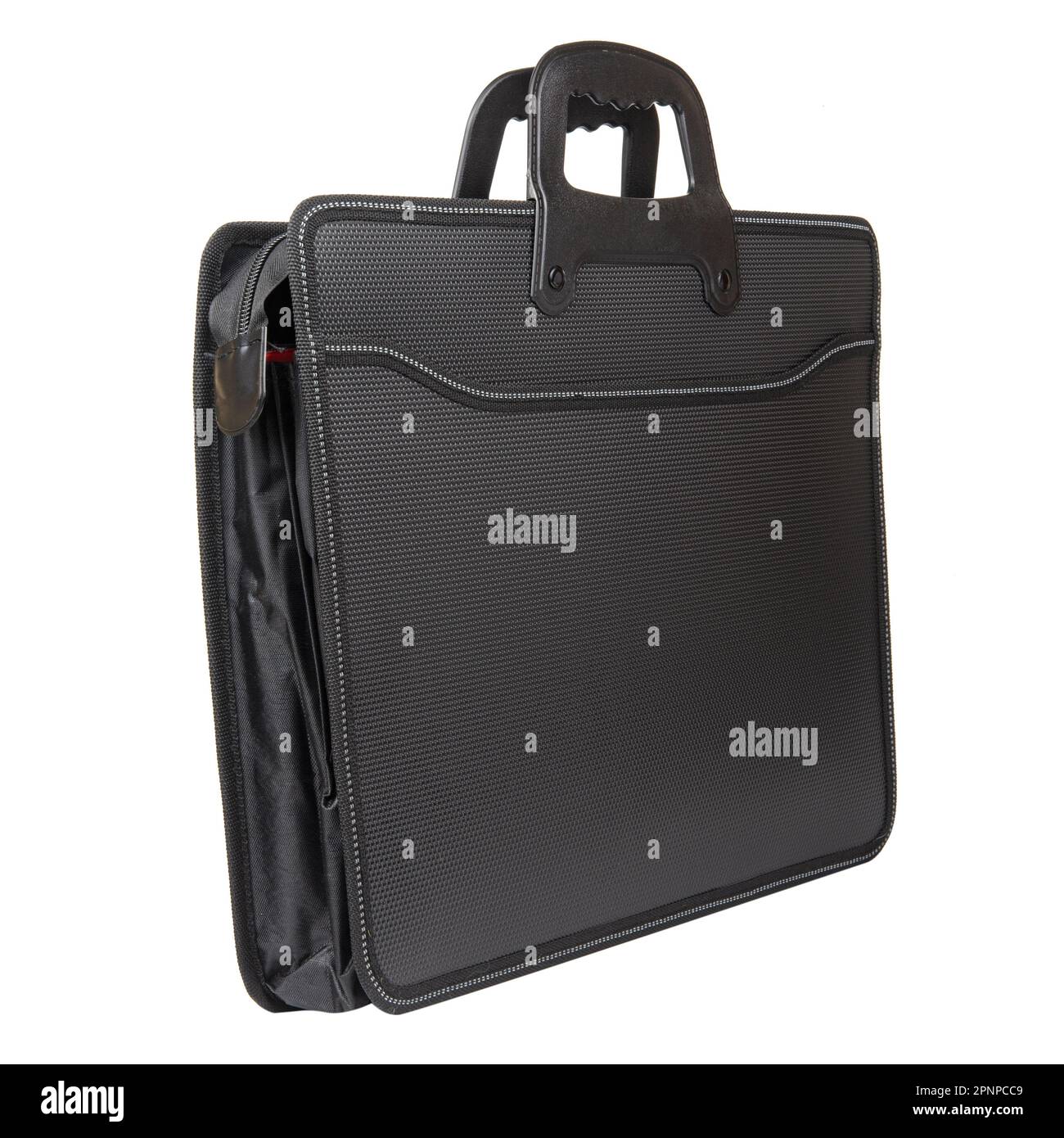 black briefcase isolated on white background Stock Photo - Alamy