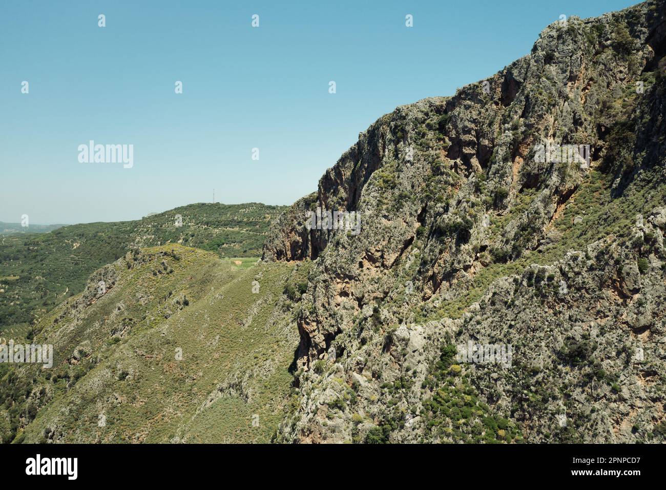 High cliffs at Topolia Gorge Stock Photo - Alamy