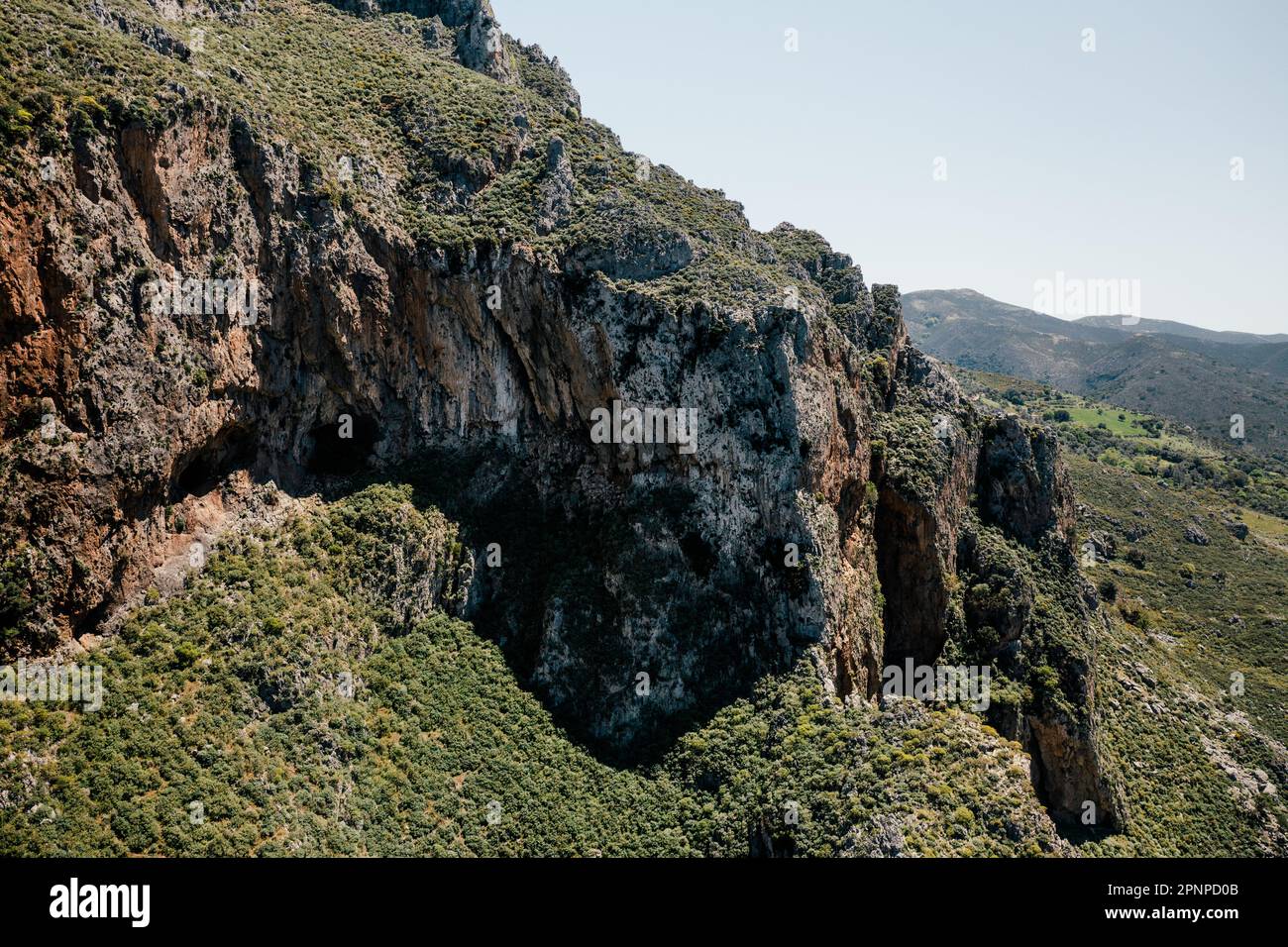 High cliffs at Topolia Gorge Stock Photo - Alamy