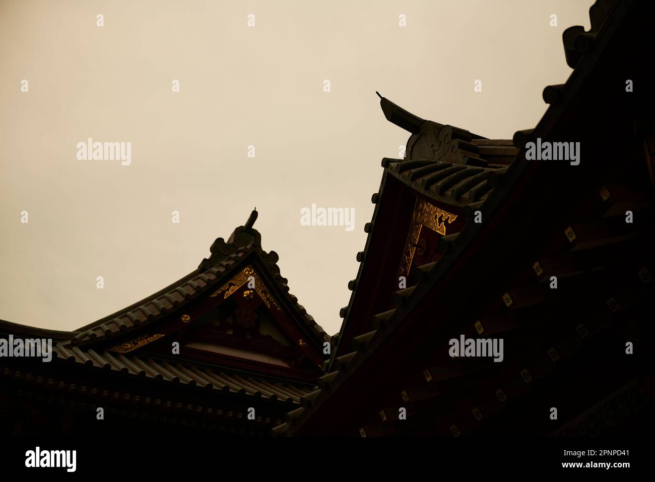 Roof of Japanese house Stock Photo - Alamy