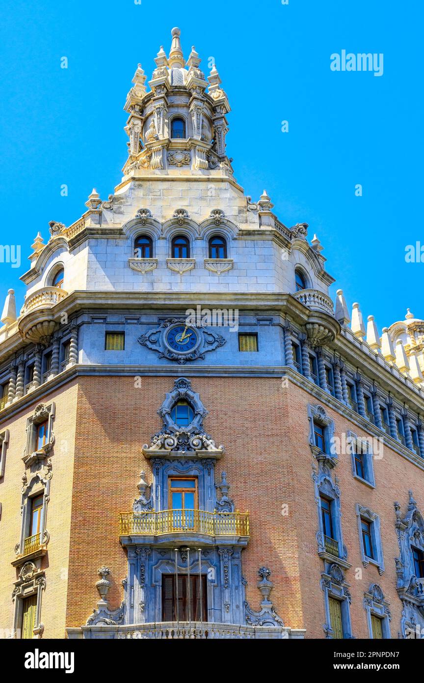 Bancaja Foundation old building facade in Valencia, Spain Stock Photo ...