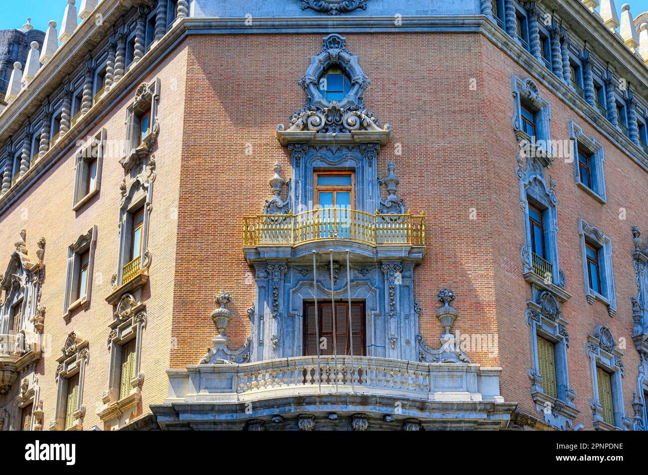 Bancaja Foundation old building facade in Valencia, Spain Stock Photo ...